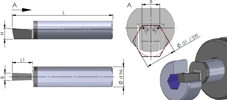 Dummel spiebaan insert NPU.SW80.80.01/K10F - Hagro precisie b.v.